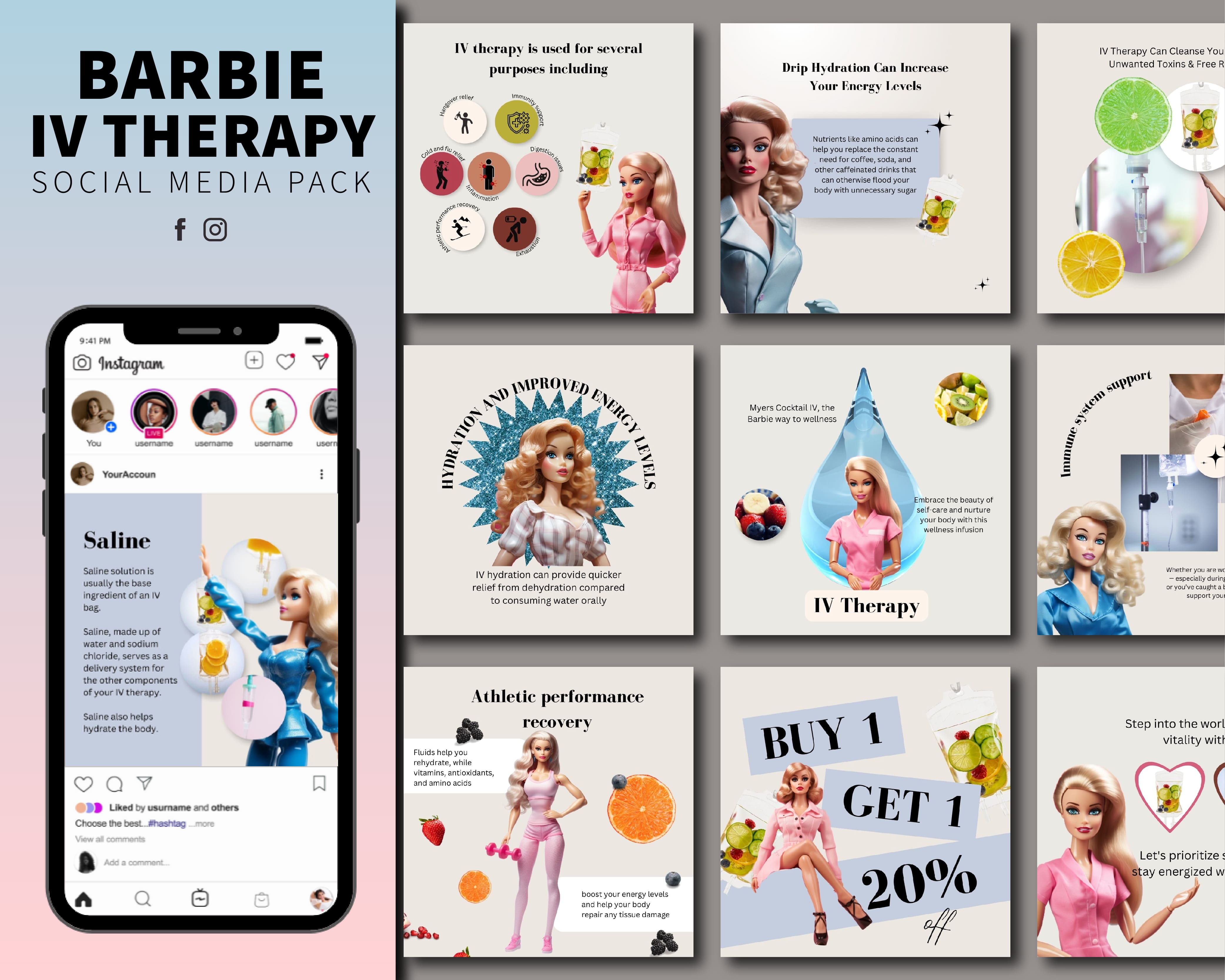 IV Therapy BARBIE Promotion Pack – ESTHETICIANSPACE