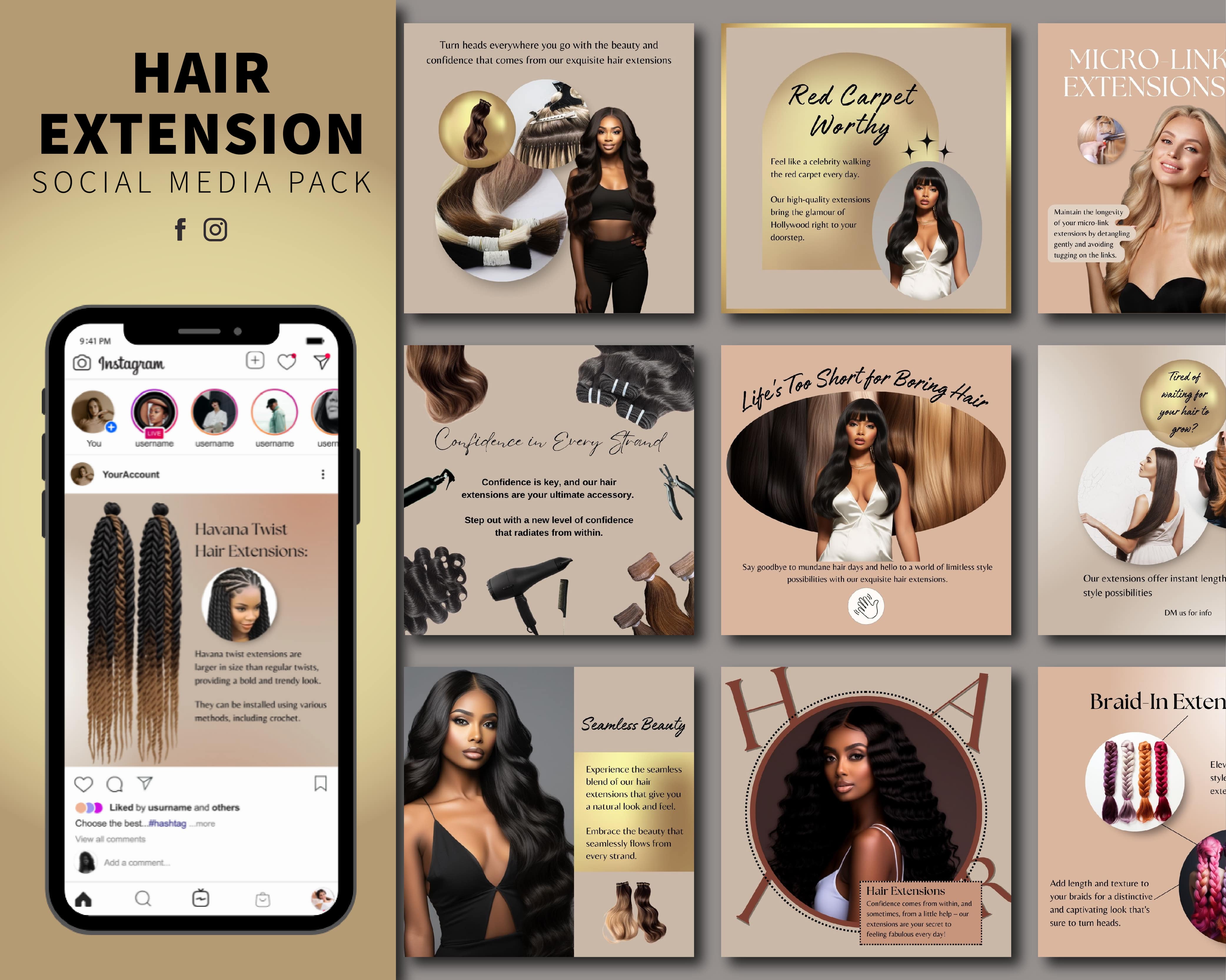 HAIR EXTENSION Pack – ESTHETICIANSPACE