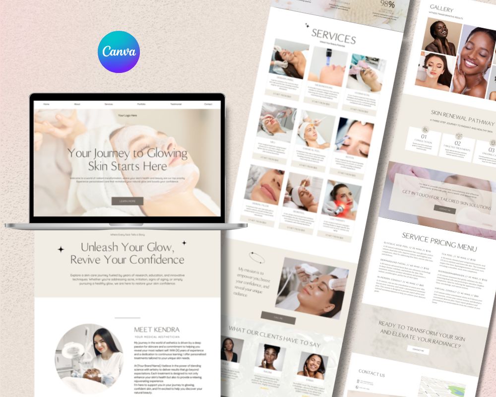 ESTHETICIAN Website Template – ESTHETICIANSPACE