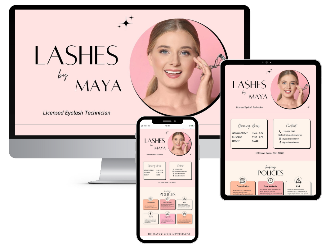 Lash Artist Acuity Scheduling Template – ESTHETICIANSPACE