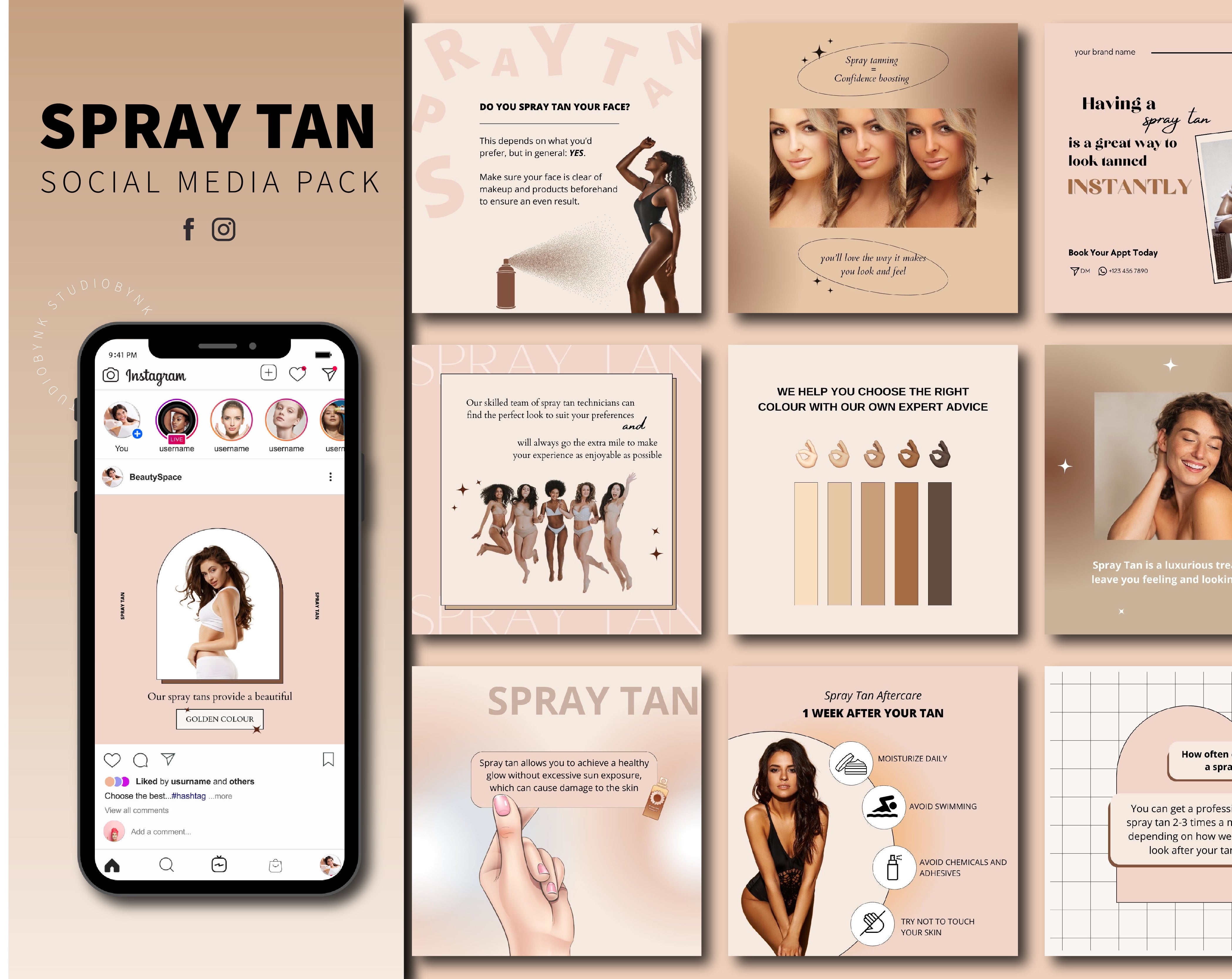 SPRAY TAN TEMPLATES – ESTHETICIANSPACE