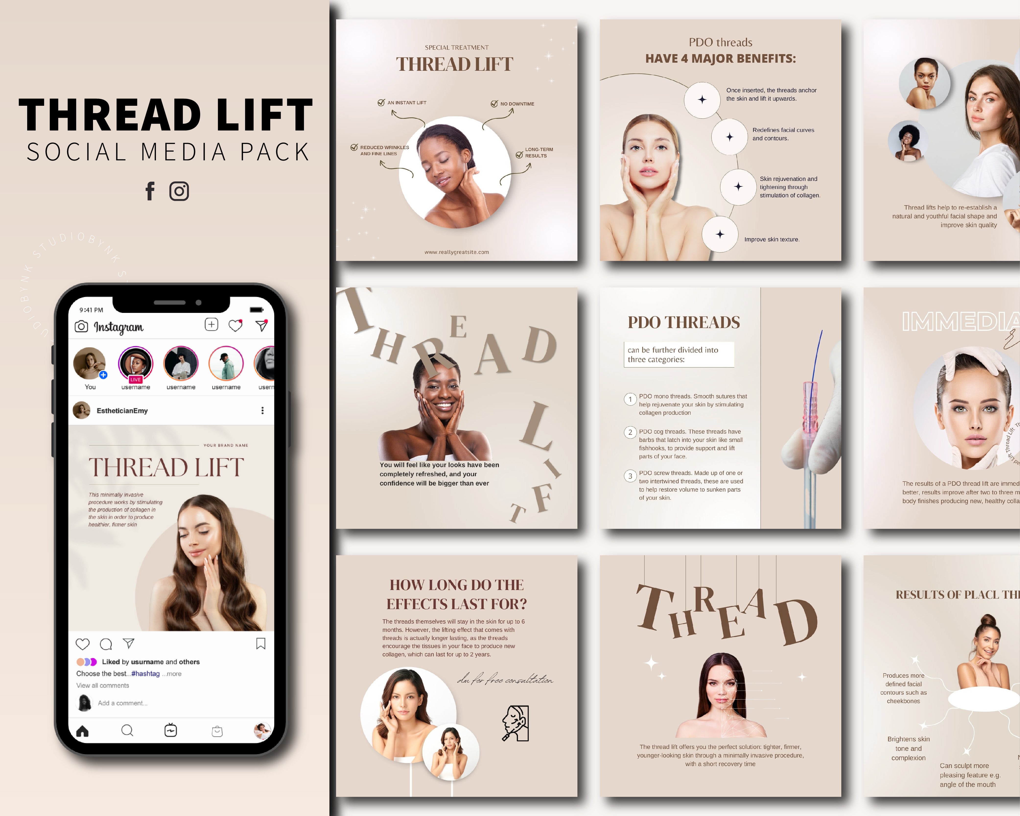 THREAD LIFT Pack – ESTHETICIANSPACE